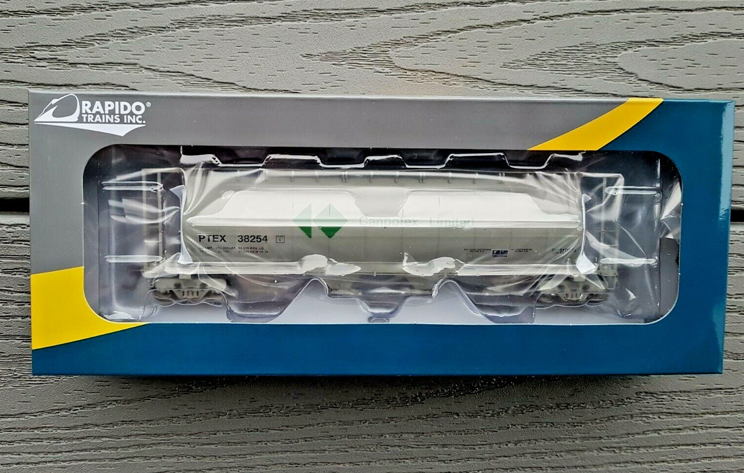 RAPIDO 1/87 HO CANPOTEX LTD 3800 CU. FT. CYLINDRICAL HOPPER RD. # PTEX ...