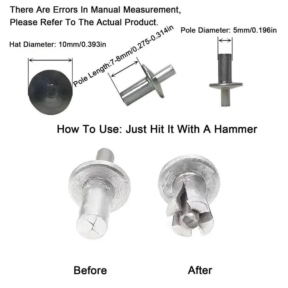 10/20/50/100Pcs Fixing Tool Expansion Rivets Expansion Nails | eBay