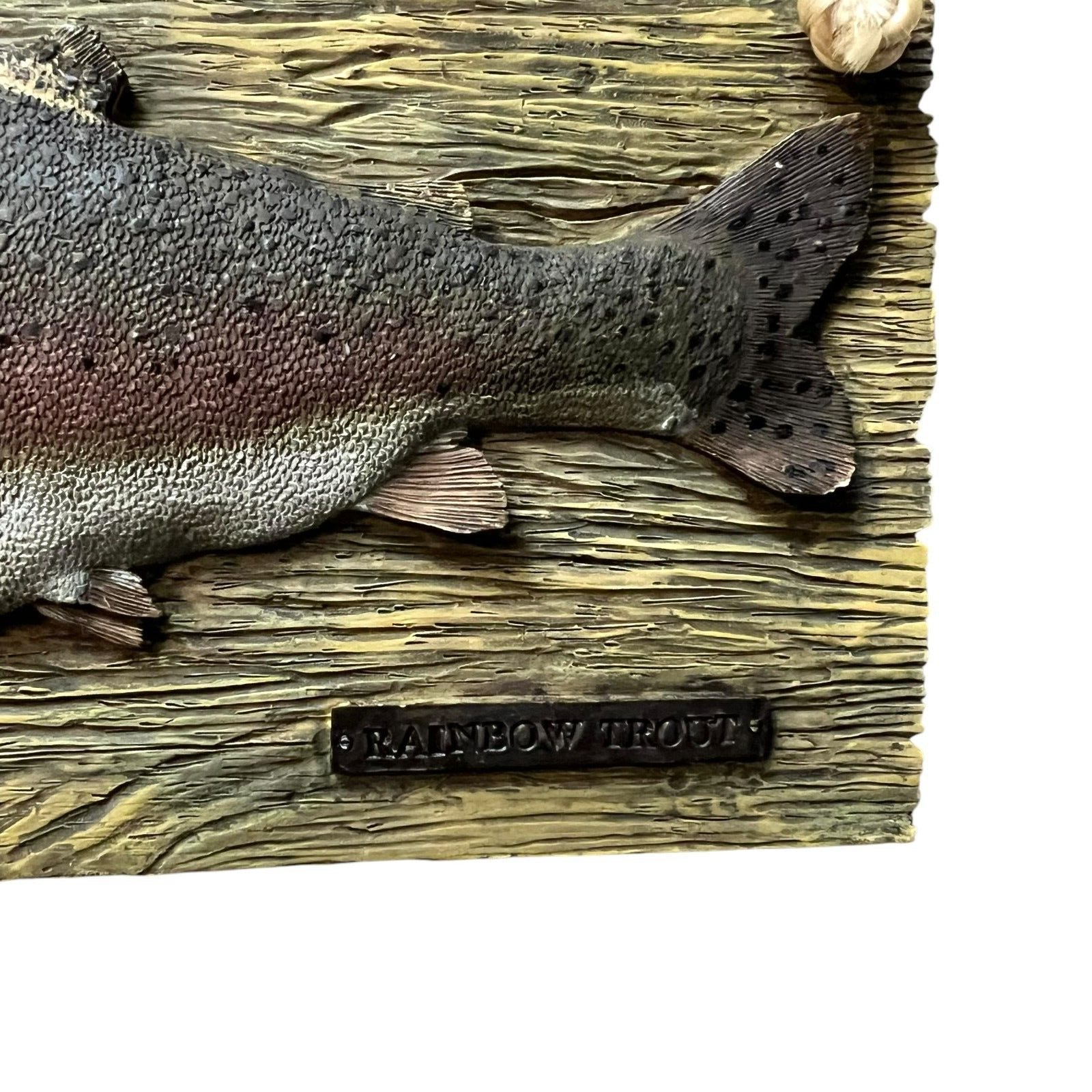 Rainbow Trout Fish Wall Ceramic Plaque 3D Decor Rustic Cabin Lodge Art ...