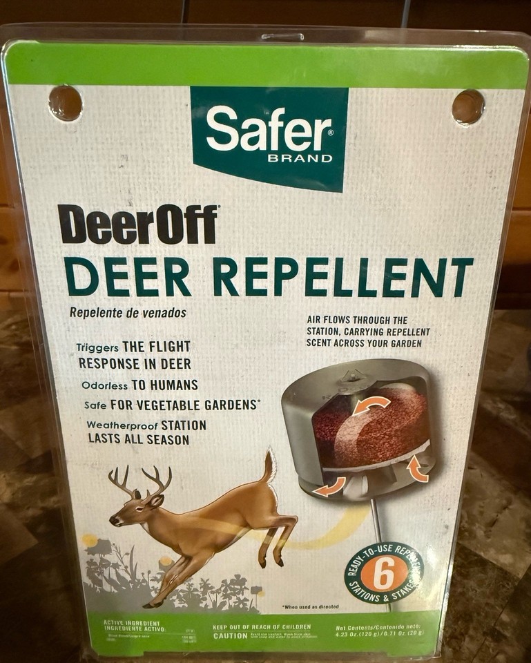 Deer Off Deer Repelling Stations Safer Brand 6 Stations & Stakes New | eBay