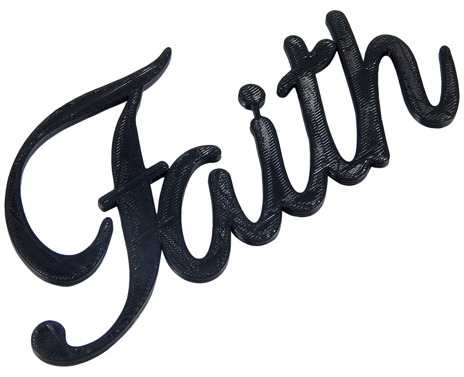 Faith Word Art Sign Home Kitchen Decor Wall Hanging Cursive Script ...