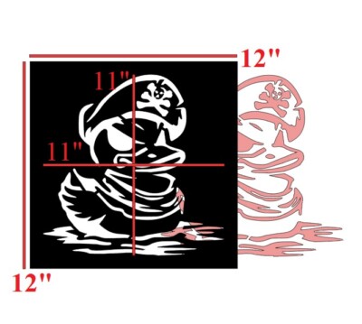 12"x12" Clear Plastic Stencil - Pirate Ducky (SC888) | eBay