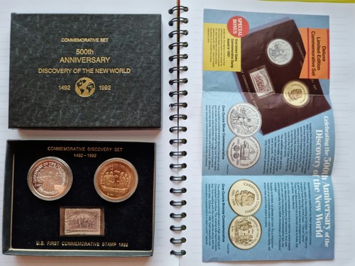 Silver & Bronze Coin Set 500th Anniversary 1492-1992 Discovery Of The ...