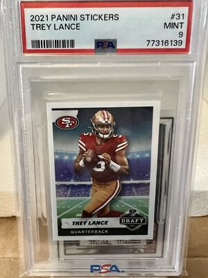 2021 Panini NFL Sticker & Card Collection Trey Lance RC Draft Sticker ...