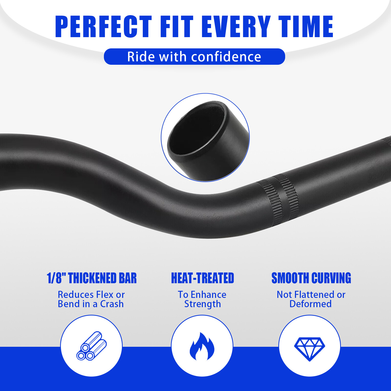 Yamaha MT07 7/8" 22mm Rise Drag Handlebar Black Tracker Style ...