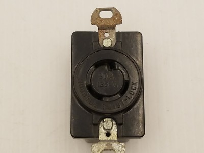 HUBBELL HBL2310 NEMA L5-20R 20A 125V 1HP SINGLE FLUSH TWIST-LOCK ...