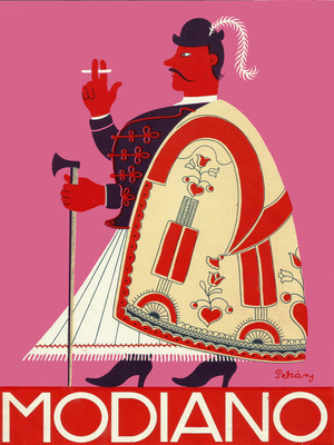 18x24"Decoration CANVAS.Interior room design art.Modiano smokes cigar ...