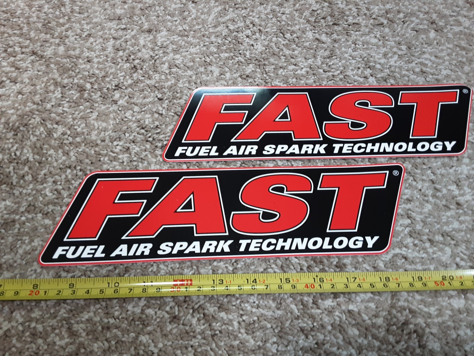 Lot of 2 FAST Fuel Injection EFI Racing Decals Stickers Nascar NHRA ...