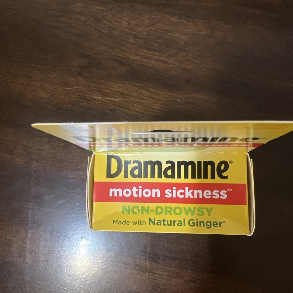 Dramamine Non-Drowsy Naturals with Natural Ginger 18 Count Exp 06/2025 ...