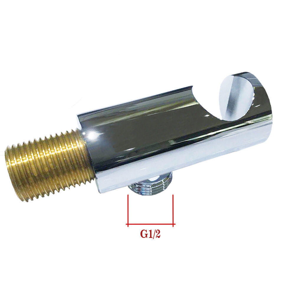 Shower Head And Hose Overhead Hand Held Shower Wall Outlet Elbow Chrome ...