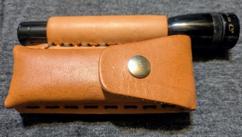 Multi tool with Maglite AA Light with belt holster Leather | eBay