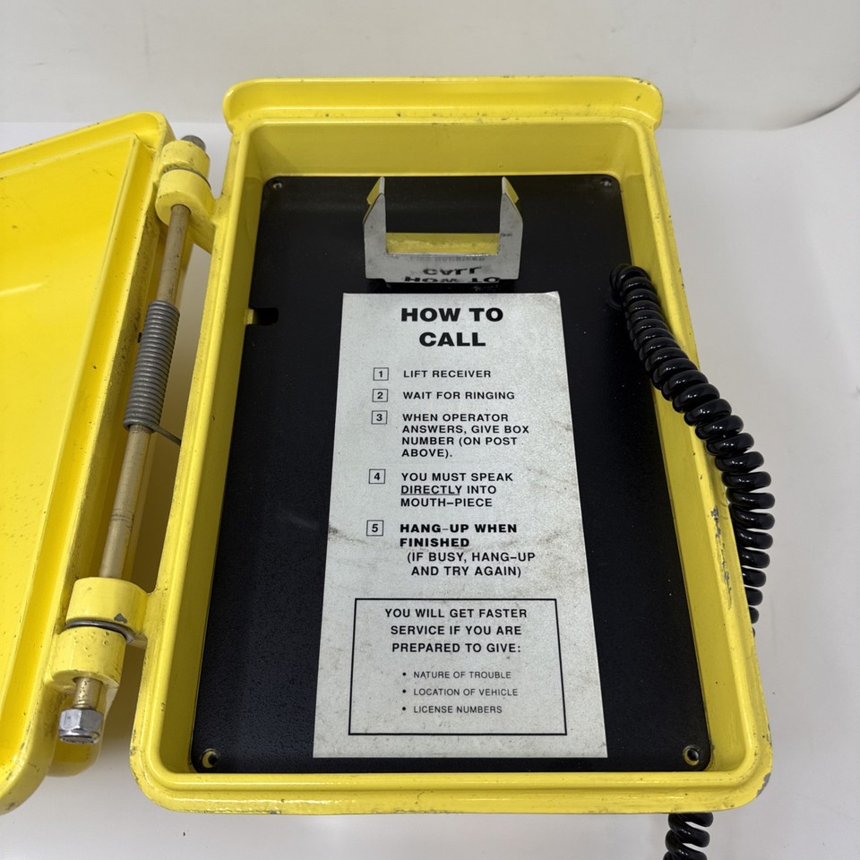 Vintage Yellow Allen Telephone Cast Aluminum Industrial Emergency Call ...