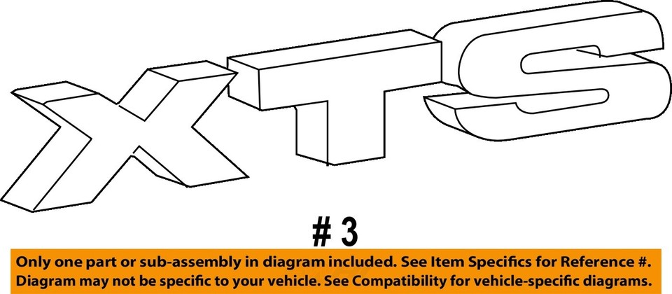 GM OEM 17-19 XTS Trunk Lid Exterior Trim-Nameplate 23394040 | eBay