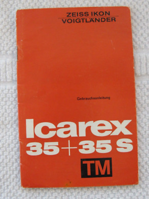 Zeiss Voigtlander Icarex 35 35S Camera Instruction Book Manual User ...