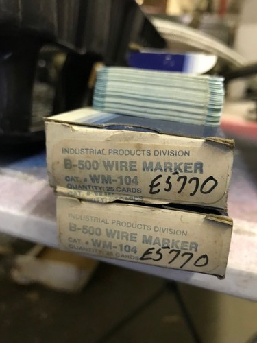 BRADY BOX OF 25 CARDS B-500 WIRE MARKER WM-104 | eBay