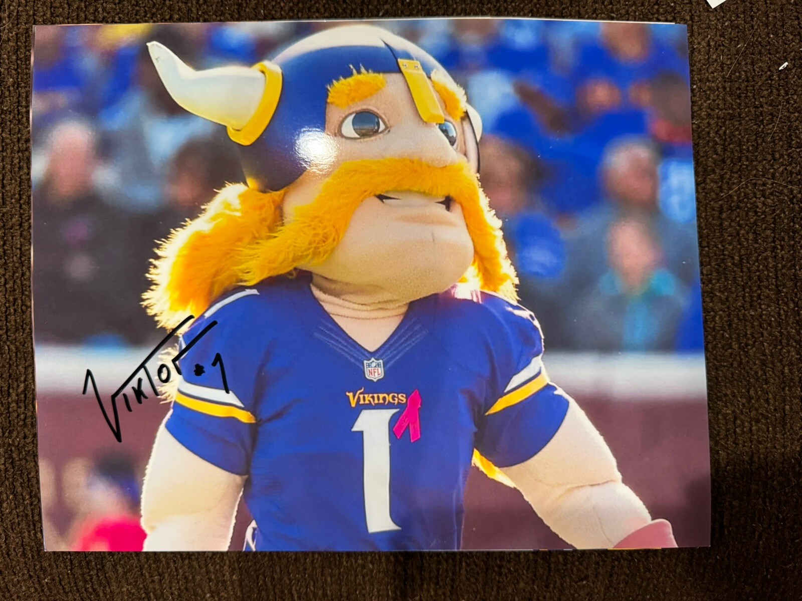 Viktor the Viking Mascot signed 8x10 photo Autographed Minnesota ...
