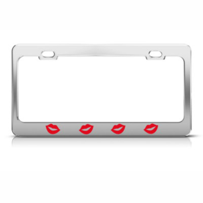 Red Lips Kiss Steel Metal License Plate Frame Car Auto Tag Holder | eBay
