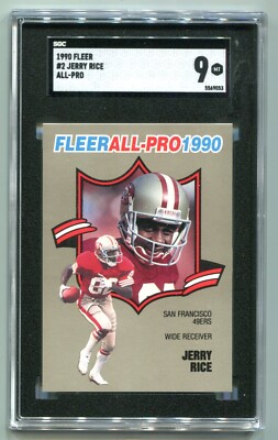 1990 Fleer Jerry Rice #2 All-Pro SGC 9 MINT HOF 49ERS | eBay