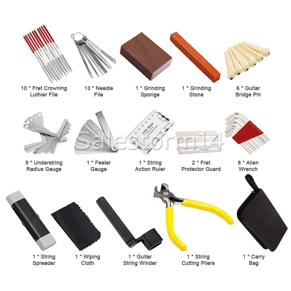 45pcs Guitar Care Kit Guitar Repairing Maintenance Tools Cleaning Set ...