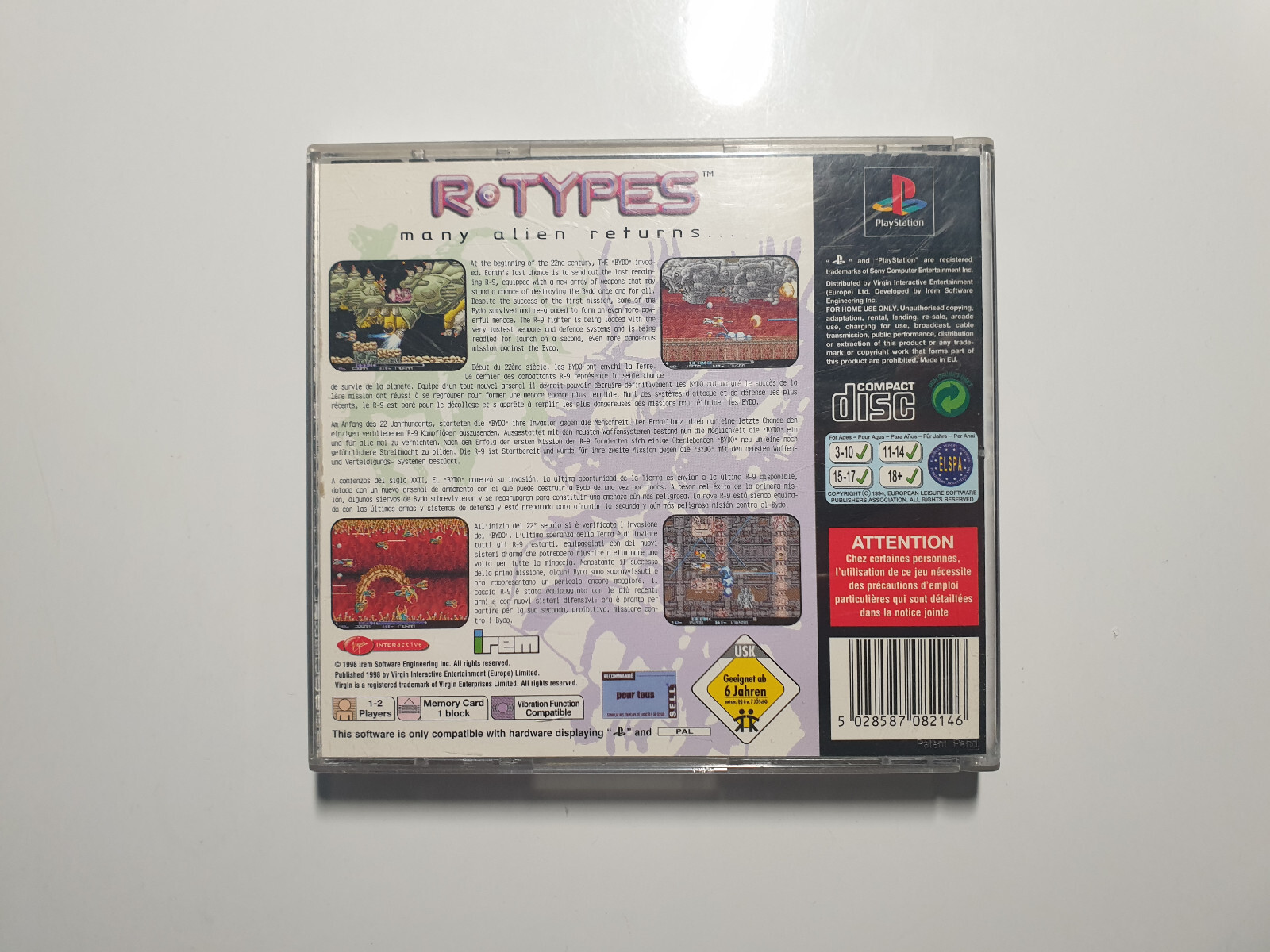 R-Types RTYPES PS1 PAL PlayStation 1 (Includes: R-Type 1&2 Arcade ver ...
