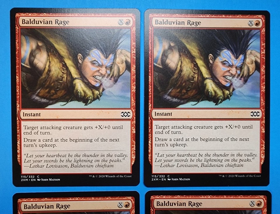 4x Balduvian Rage Double Masters 2020 Mtg Magic Card Red Mountain ...