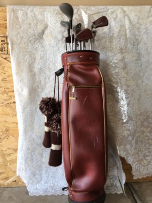 Spalding Golf Bag leather -vintage -Very Good Condition | eBay