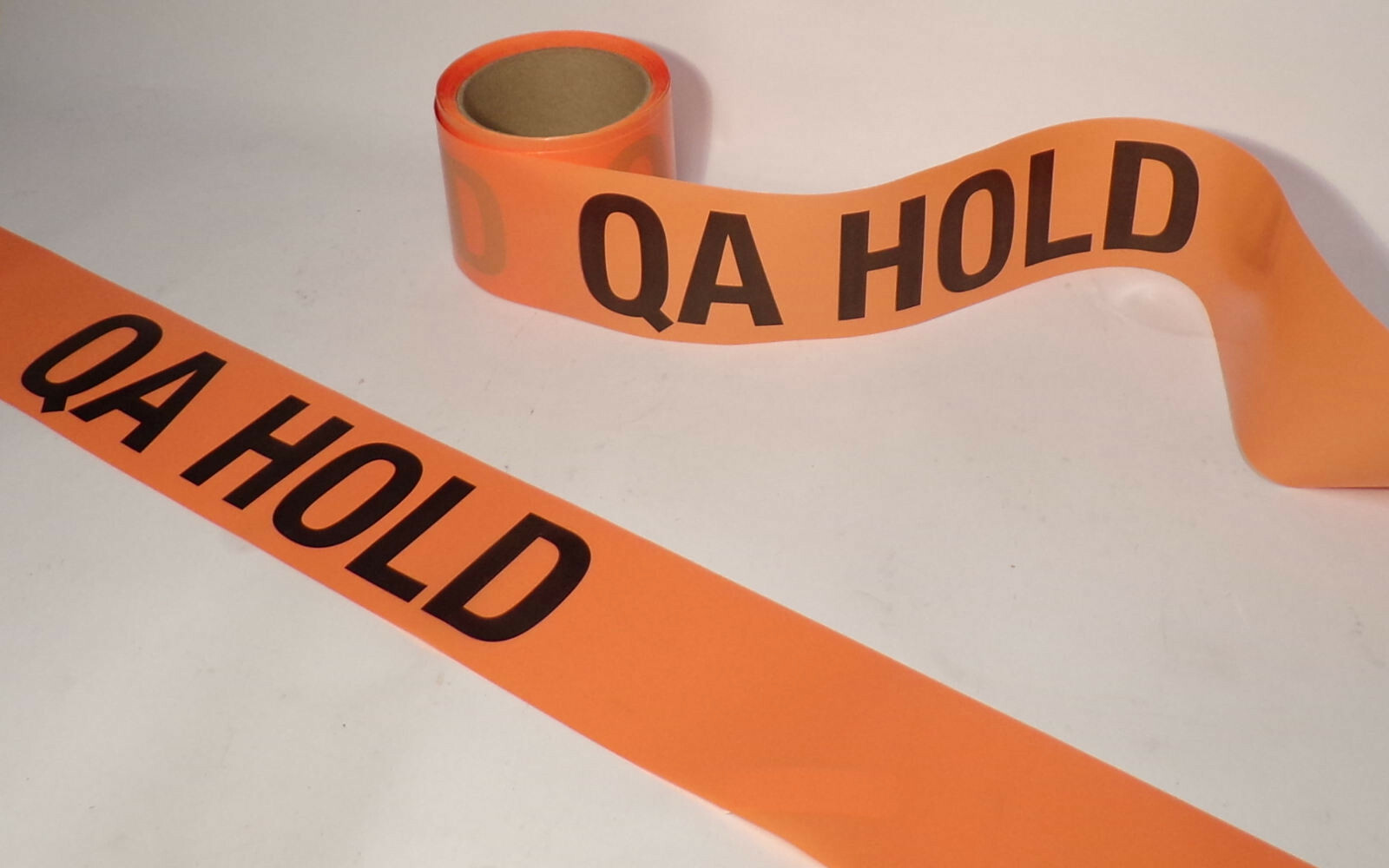 QA HOLD non-adhesive tape - label, segregate, cordon - quality control ...