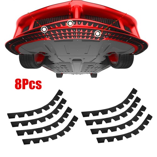 8Pcs Universal Car Front Under Bumper Guard Protector Lip Anti-Scratch ...