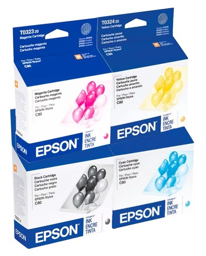 Epson 32 T0321 T0322 T0323 T0324 Ink Cartridge 4-Pack GENUINE NEW for ...