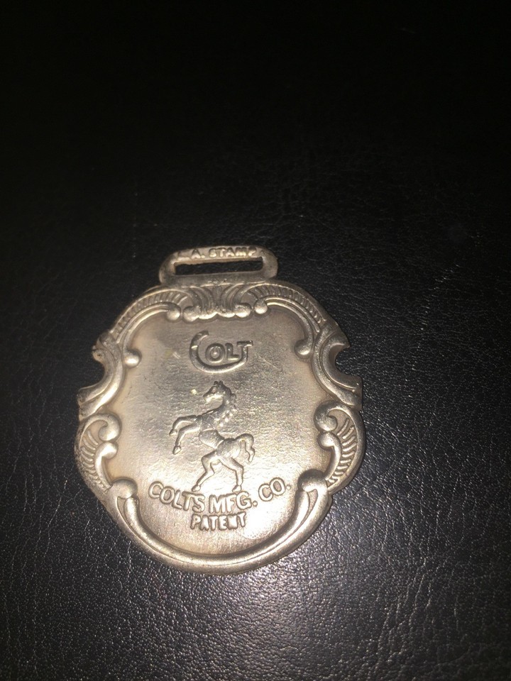 Colt Pocket Watch FOB Gunsmith Collector Metal Patina Firearm Rifle ...
