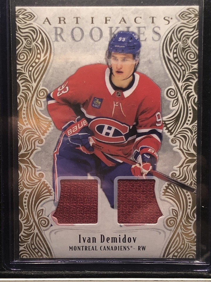 2025-26 Upper Deck Artifacts Ivan Demidov GOLD ROOKIE Dual Jersey Relic ...