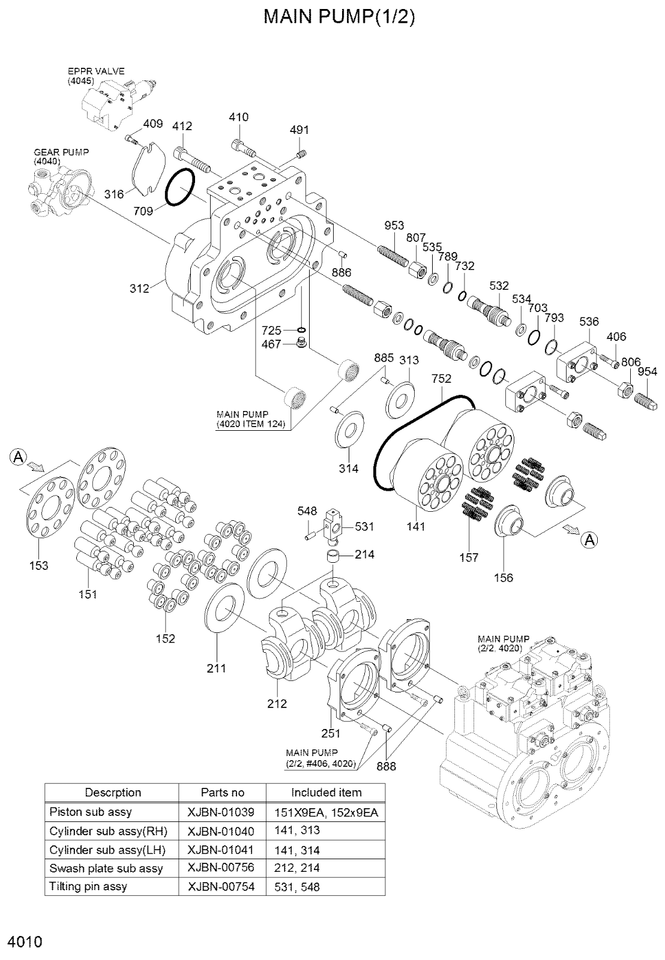 31N6-15010 Hydraulic Pump Fits for Hyundai R200W-7 K3V112DP Wheel ...