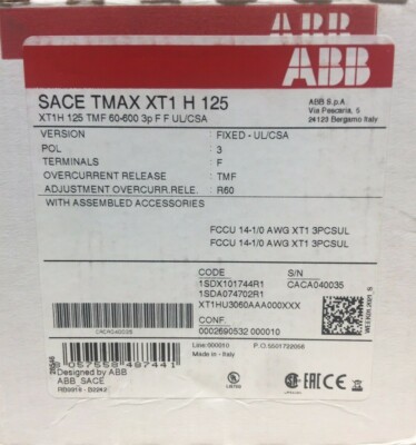Circuit Breakers - Abb Sace Tmax