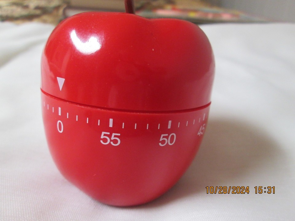 Quick Cooking Red Apple 60 Minute Working Kitchen Timer Vintage Apple ...
