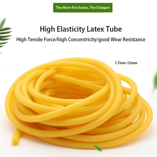 Latex Tube, Yellow High Elastic Rubber Tube, High Elastic Tape, 1.7mm ...