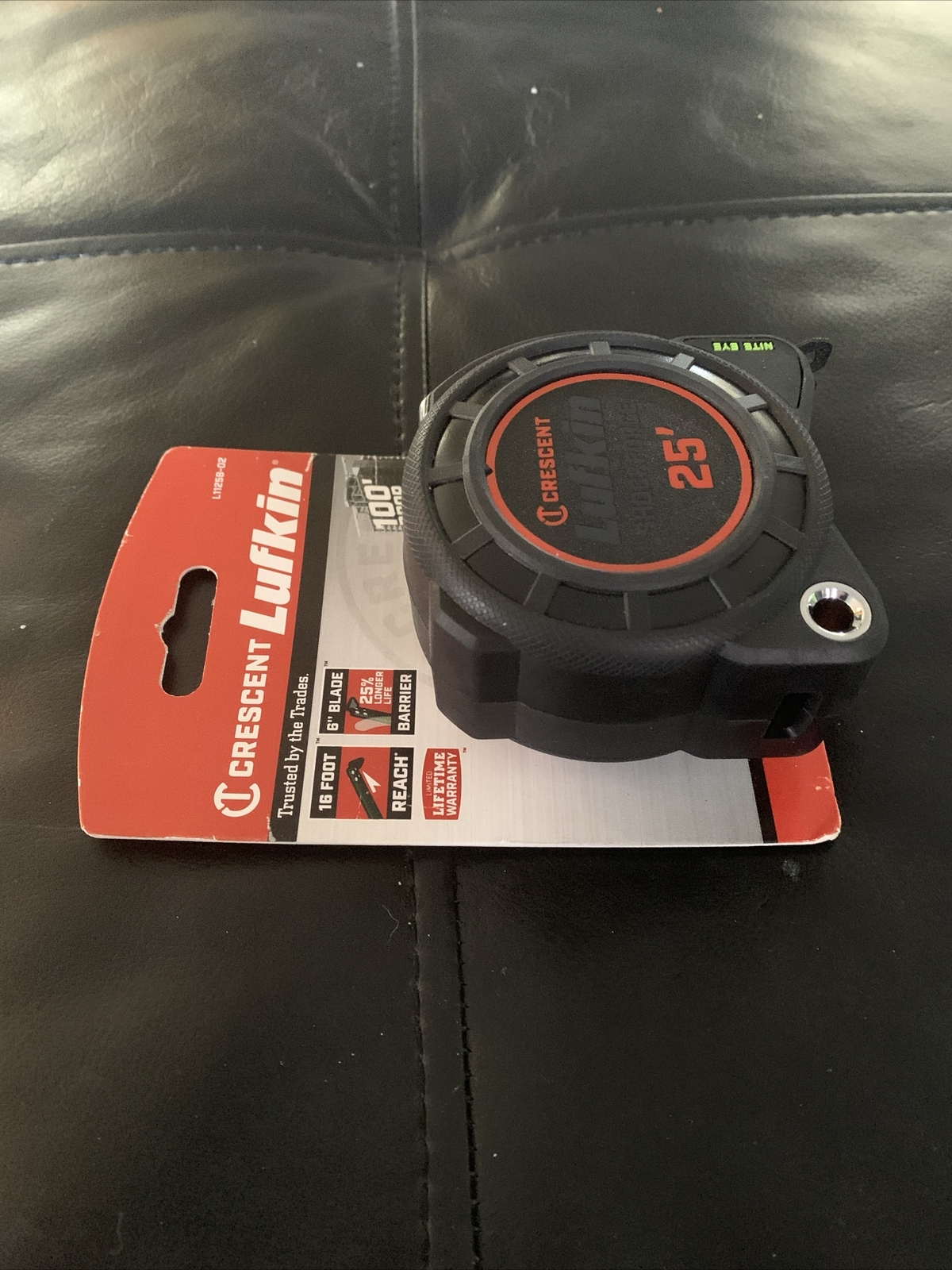 Crescent Lufkin 25' x 1-3/16" Shockforce Nite Eye Dual Sided Tape Measure L1125B | eBay