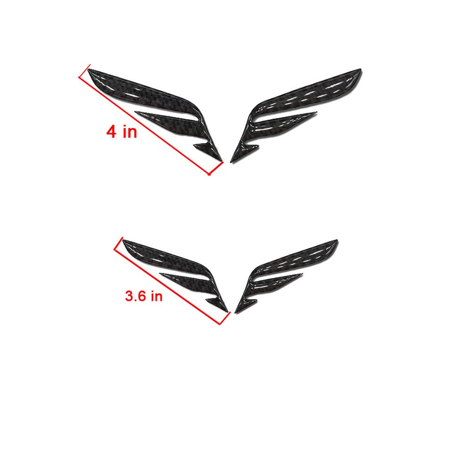 4X Real Carbon Fiber Front Rear Grille Logo Decorative Sticker For ...