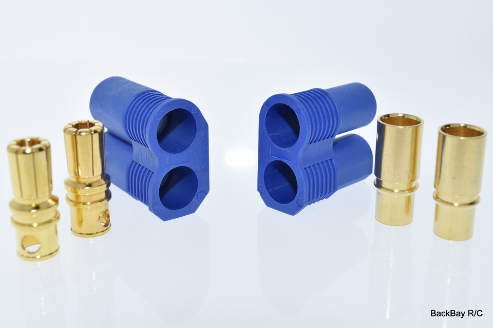 EC8 8MM Bullet Connectors Plugs Male / Female Pair with Split Head Male ...