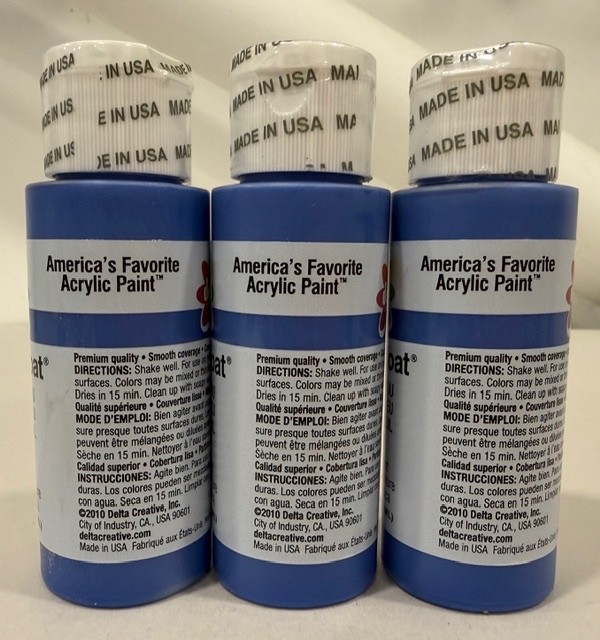 * SALE *Delta Creative BLUE BAYOU Acrylic Paint 2oz 59ml - 3 Pack ...