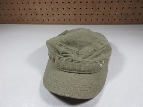 adidas Originals womens olive linen blend military cadet hat OS | eBay