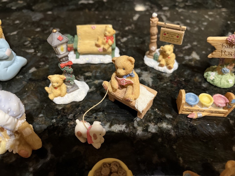 Cherished Teddies Mini Figurine Lot 2x3 Pic Frame 310409 916358 352691 ...