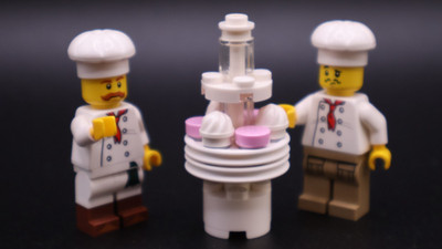 2 Lego minifigures chefs cook pastry wedding cake inv 2 | eBay