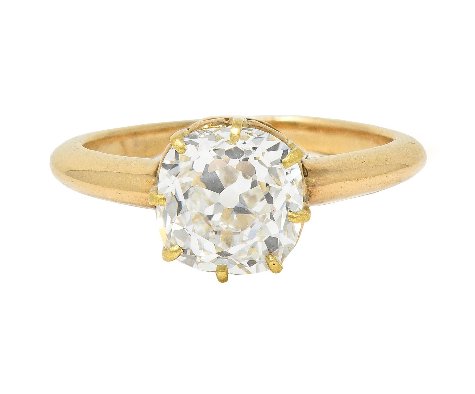 Victorian 2.11 CT Old Mine Cut Diamond 14 Karat Gold … - Gem