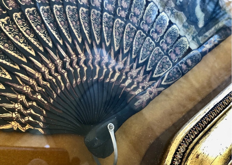 18th to 19th Century Gilt Carved And Hand Painted Antique Asian Fan ...