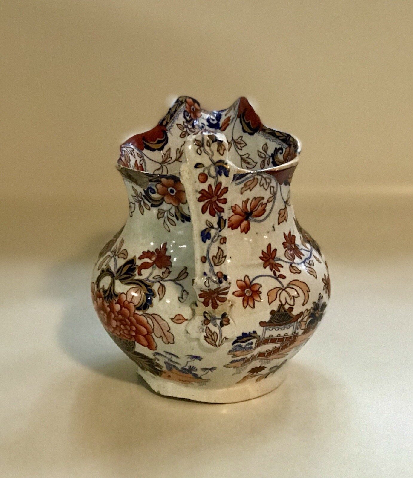 ANTIQUE MINTON AMHERST JAPAN PATTERN STONE CHINA PITCHER | eBay