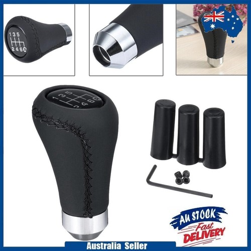 6 Speed Universal Manual Leather Gear Stick Shift Knob Shifter Lever ...
