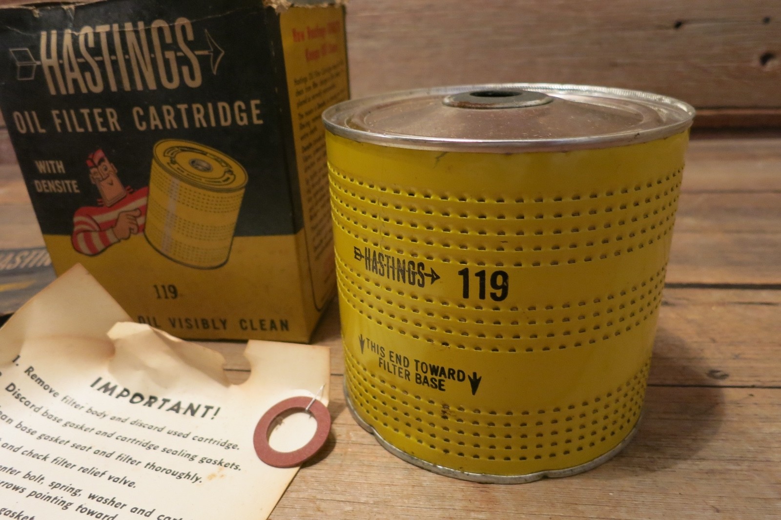 Vintage RARE 1950's FORD Trucks Hastings Oil Filter Cartridge No.119 ...