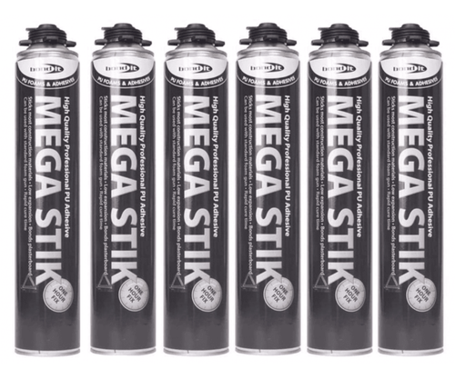 Mega Stik, Mega Stick 750ml PU Plasterboard, Floor Board, Insulation ...