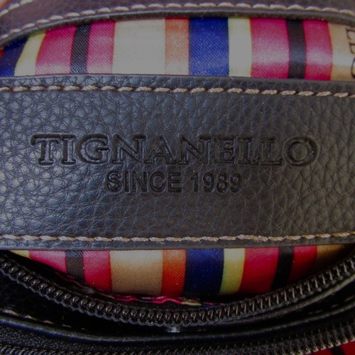 Tignanello Black Leather Organizer Wallet Shoulder Bag Crossbody Purse ...