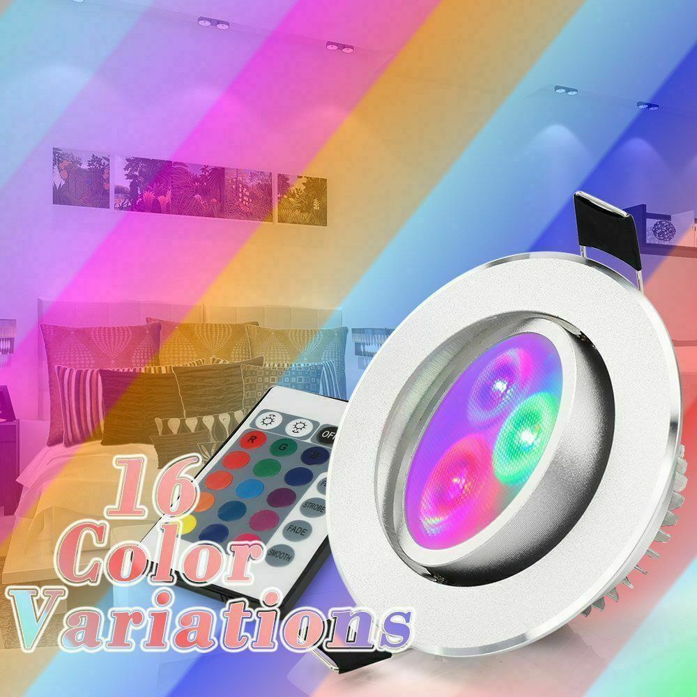 Rgb Led Recessed Light Dimmable Derlights 3w Color